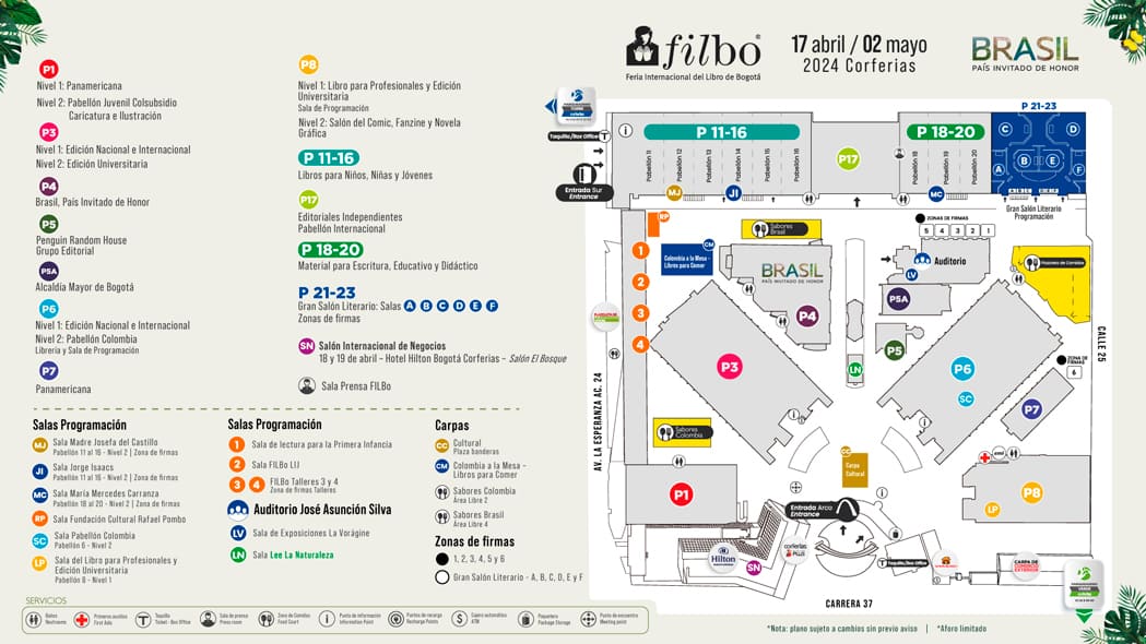 Mapa de la Feria del Libro 2024